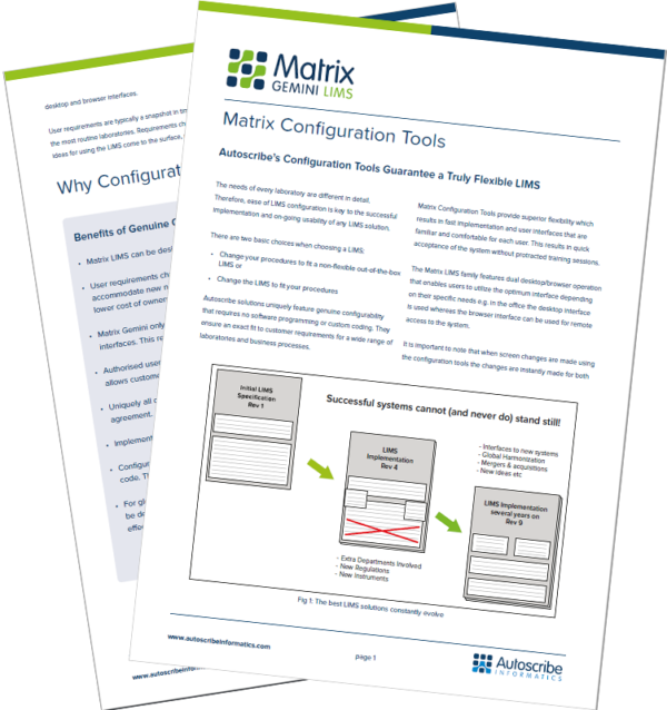Matrix Configuration Tools | Autoscribe Informatics | Autoscribe ...