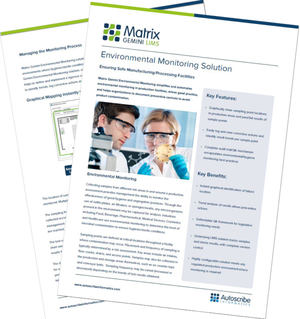 HACCP & Food Safety Via Food Sanitation Monitoring | Autoscribe Informatics